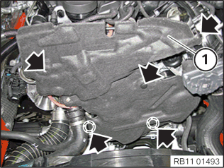 11 00 ... Removing and installing/replacing front acoustic cover (B47D)