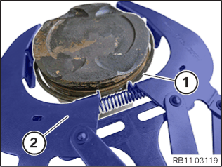 Replace the piston rings for all pistons (Piston removed)