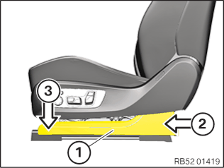 Remove and install front seat position sensor