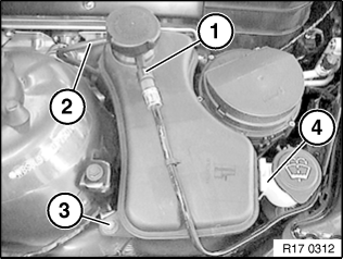 17 11 100 Removing and installing/replacing coolant expansion tank (S54)