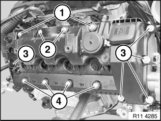 11 12 006 Removing and installing/sealing right cylinder head cover ...