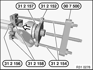 31 12 049 Removing and installing/replacing both brackets for control arm