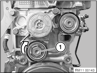 11 28 010 Removing and installing/replacing drive belt for alternator ...