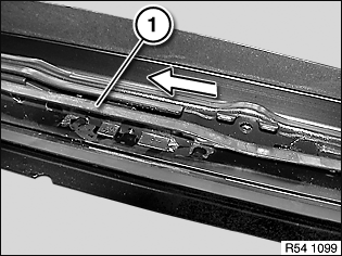 54 12 ... Removing and installing/renewing guide element pair for glass ...