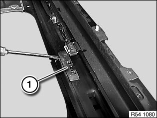 54 12 ... Removing and installing/renewing guide element pair for glass ...