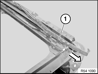 54 12 ... Removing and installing/renewing guide element pair for glass ...